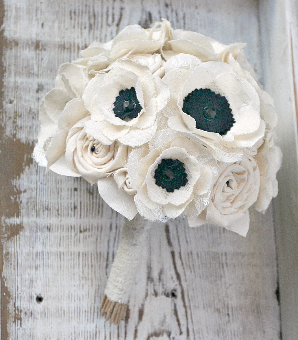 6 Beautiful Fabric Bouquets for Weddings