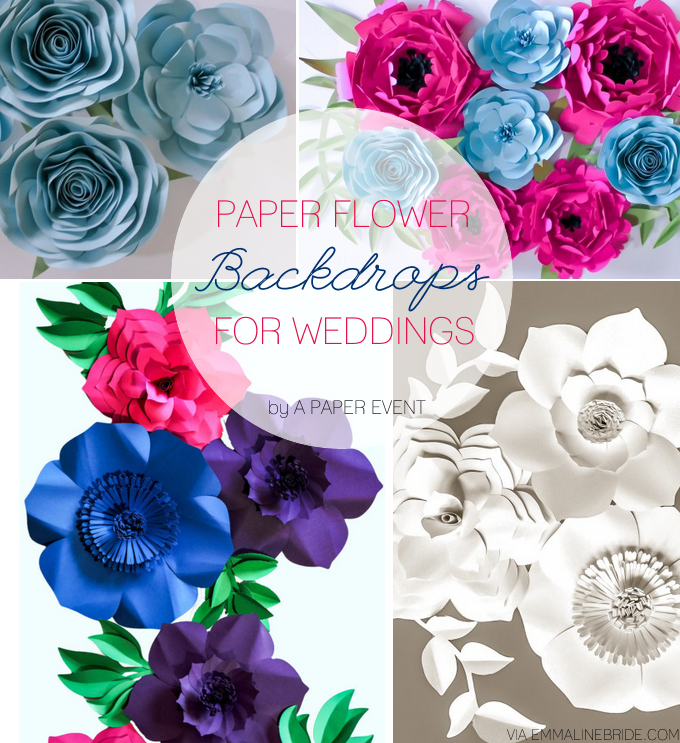 These Paper Flower Backdrops are Beautiful for Weddings