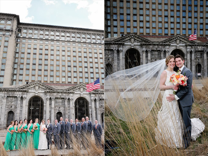A Beautiful Downtown Detroit Wedding: Nick + Jeannine | Emmaline Bride ...