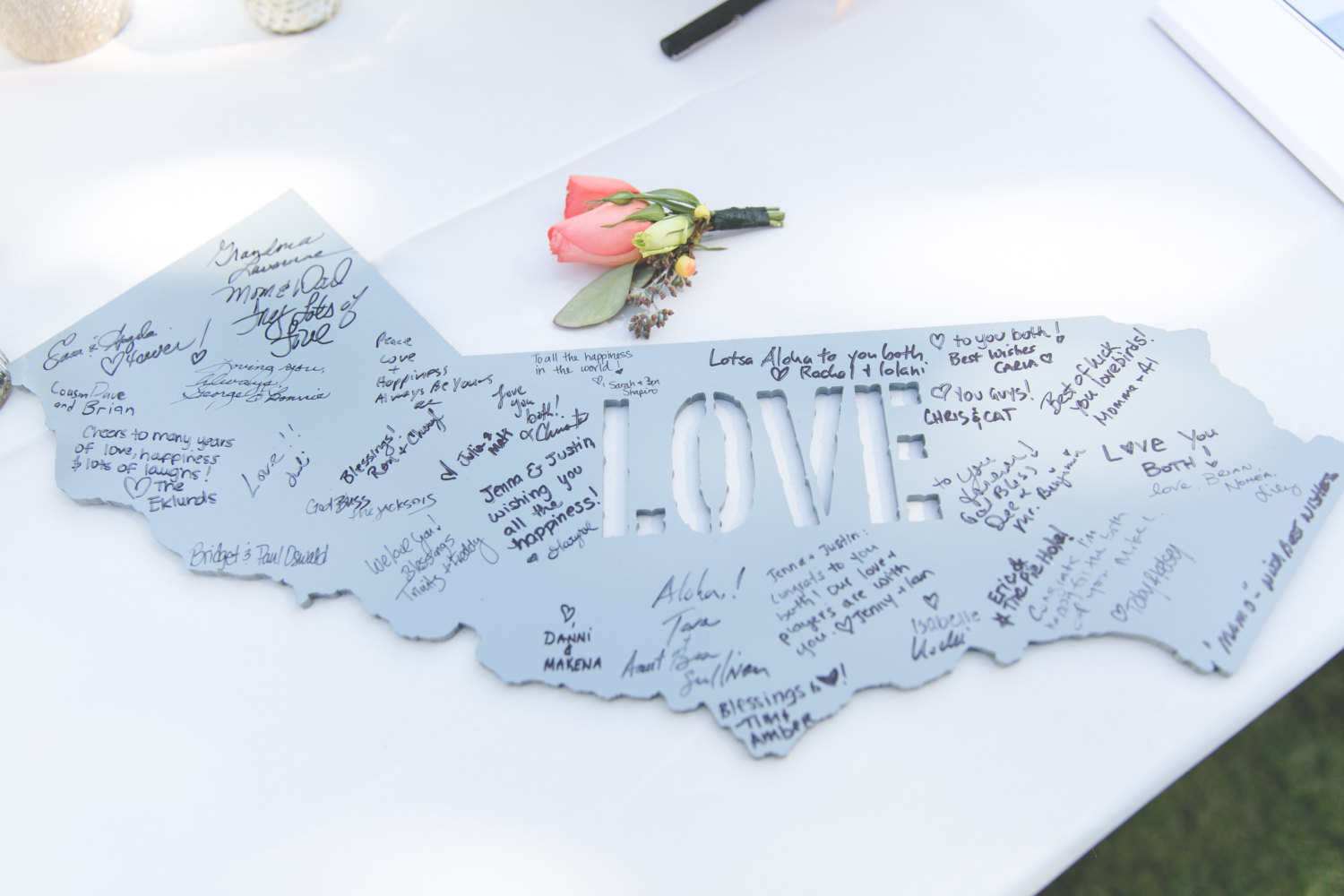 State Cutout Guest Book Idea | Emmaline Bride