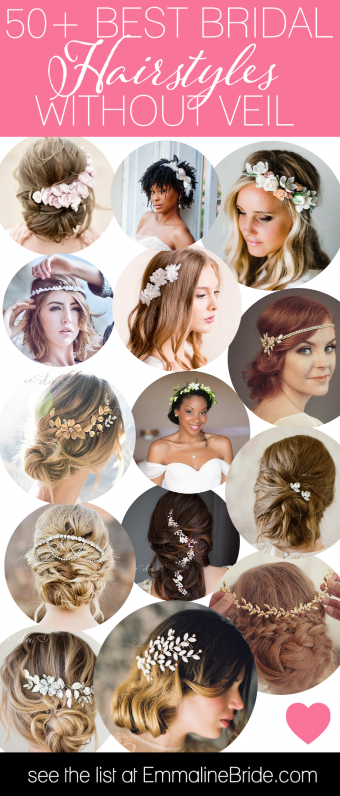 50+ Best Bridal Hairstyles Without Veil | Emmaline Bride Wedding