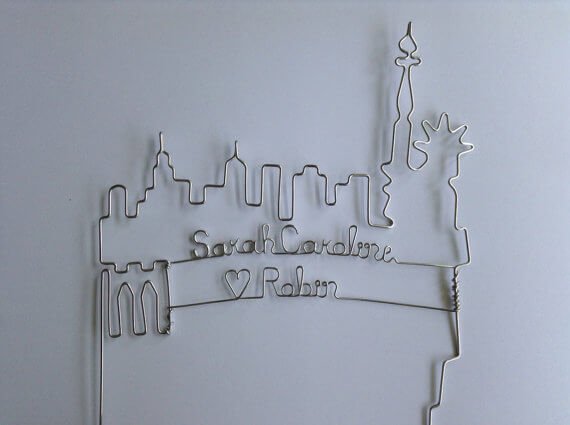 Wire Cake Toppers: 17 Unique Wedding Designs | Emmaline Bride