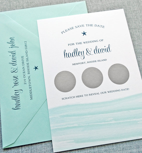 14 Scratch Off Save the Date Cards & More for Weddings