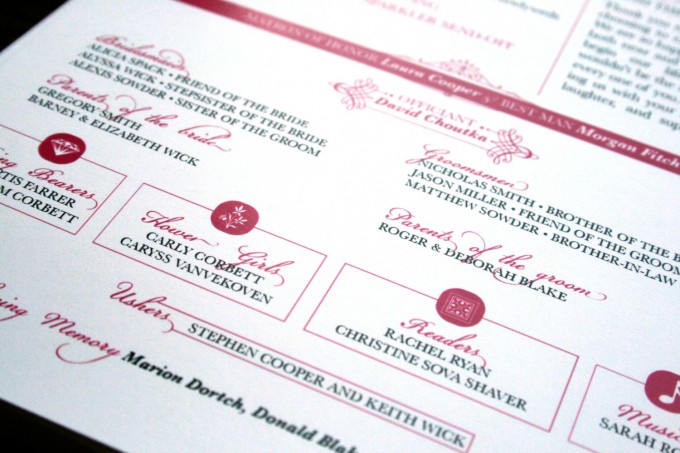 Printable Wedding Programs -- Handmade-a-Day | Emmaline Bride Wedding Blog
