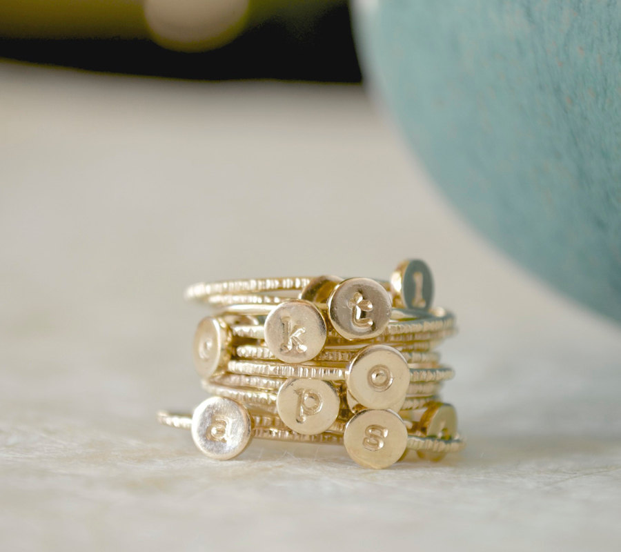 Stacking Initial Rings for a Personalized Gift | Emmaline Bride