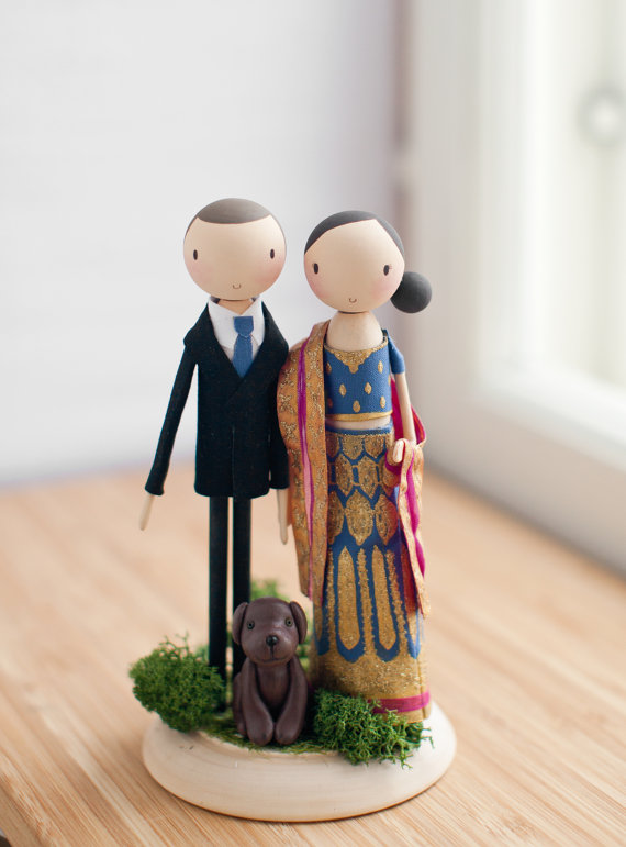 Couple Cake Toppers with Customized Details | Emmaline Bride