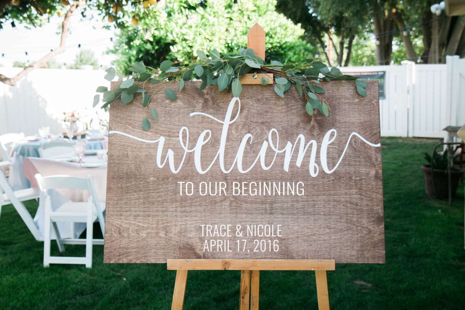 Welcome to Our Beginning Sign | Emmaline Bride Wedding Blog