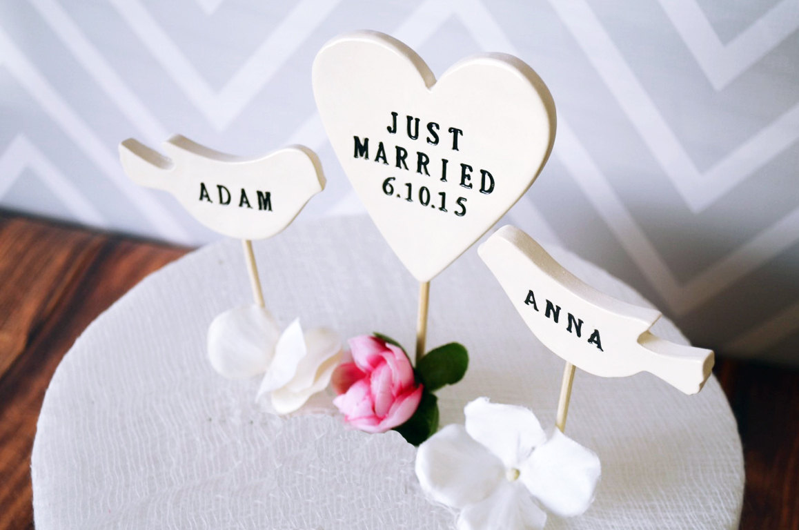 Ceramic Cake Toppers for Weddings | Emmaline Bride Wedding Blog