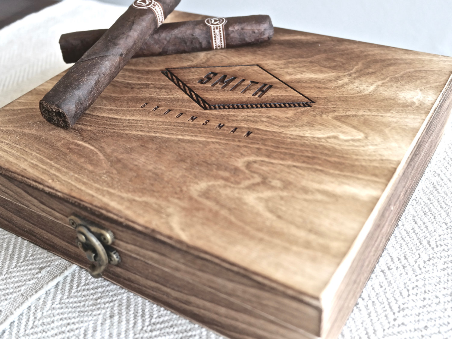 Personalized Cigar Box for Wedding - Groomsmen Gifts | Emmaline Bride