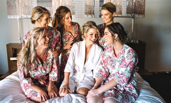 Floral Bridesmaid Robe Sets for Weddings | Emmaline Bride Wedding Blog