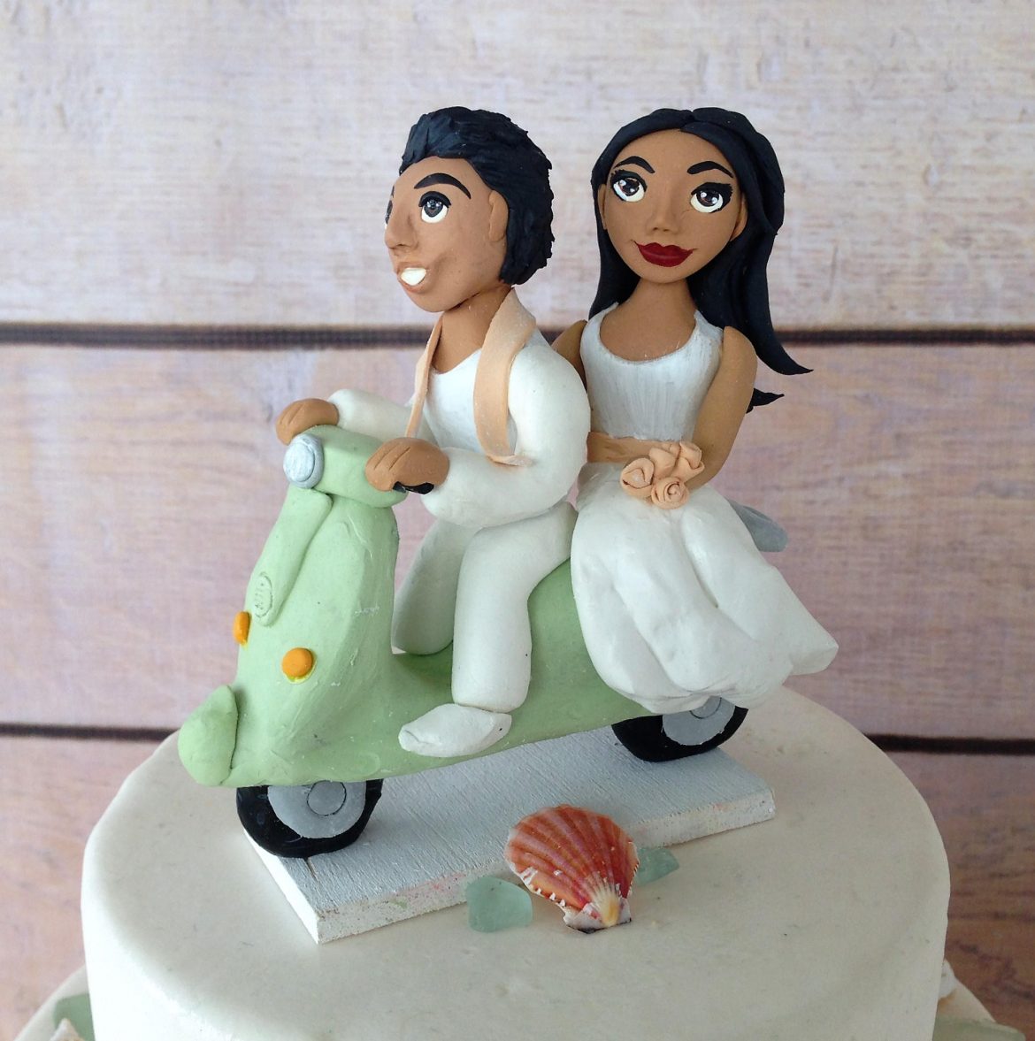 Clay Figurine Wedding Cake Toppers by Laurine's Figurines
