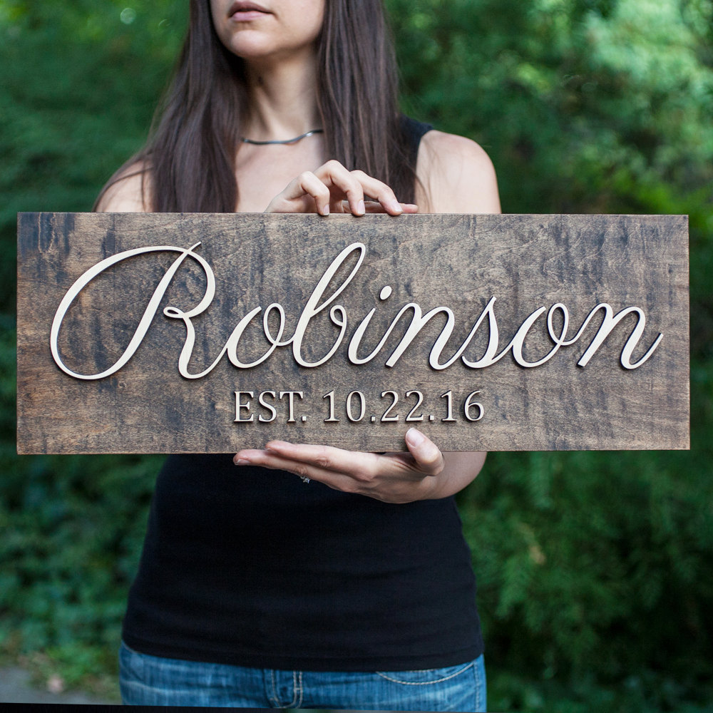 Top 10 Personalized Family Name Signs on Etsy | Emmaline Bride
