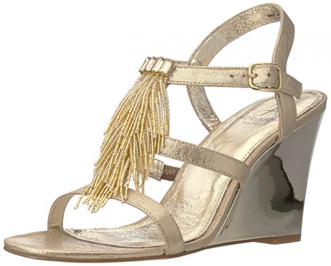 30 Best Gold Wedding Wedges: Low Heel, High Heel Wedges + Sandals