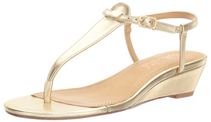 30 Best Gold Wedding Wedges: Low Heel, High Heel Wedges + Sandals