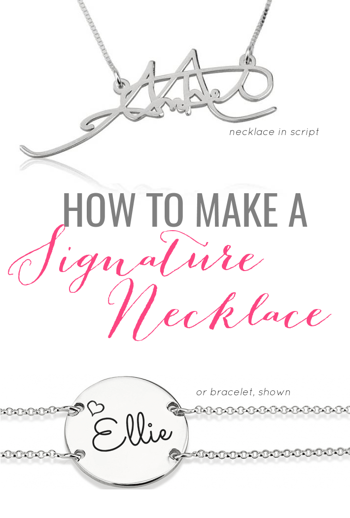 How to Make a Signature Necklace from your Actual Handwriting