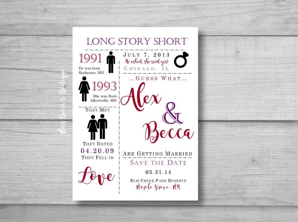 Mini Story Wedding Invitations