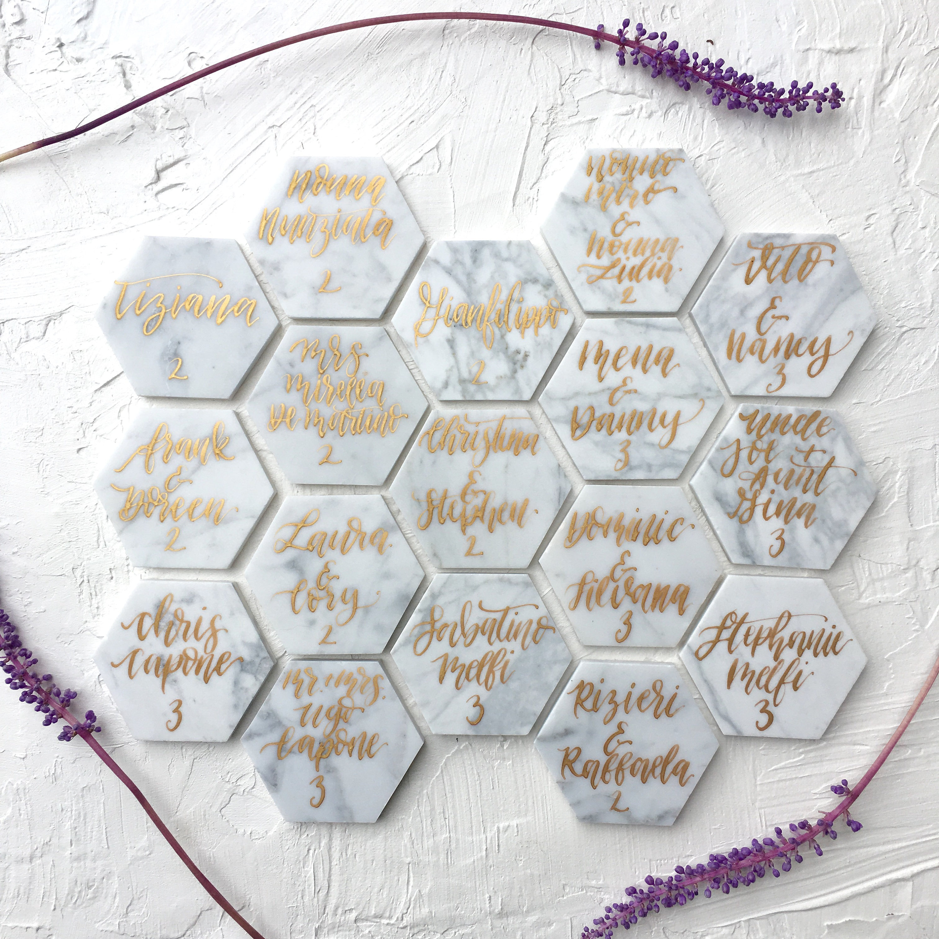 These Marble Tile Place Cards Are Surprisingly Chic | Emmaline Bride
