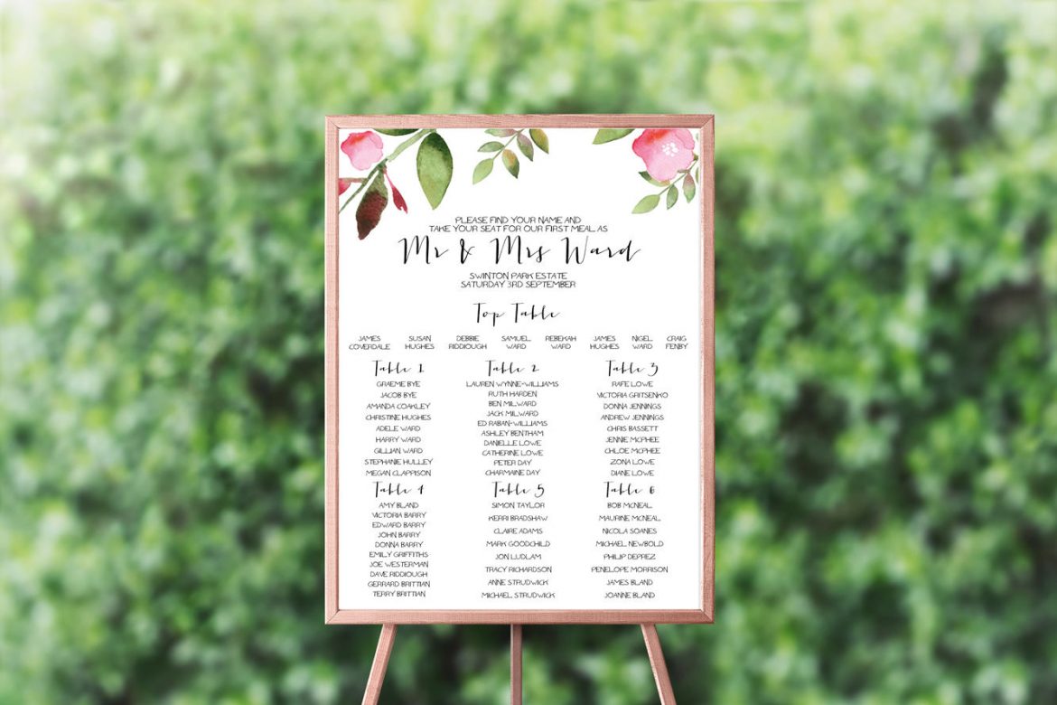 Printable Seating Chart: This Table Plan Will Save You So Much Time