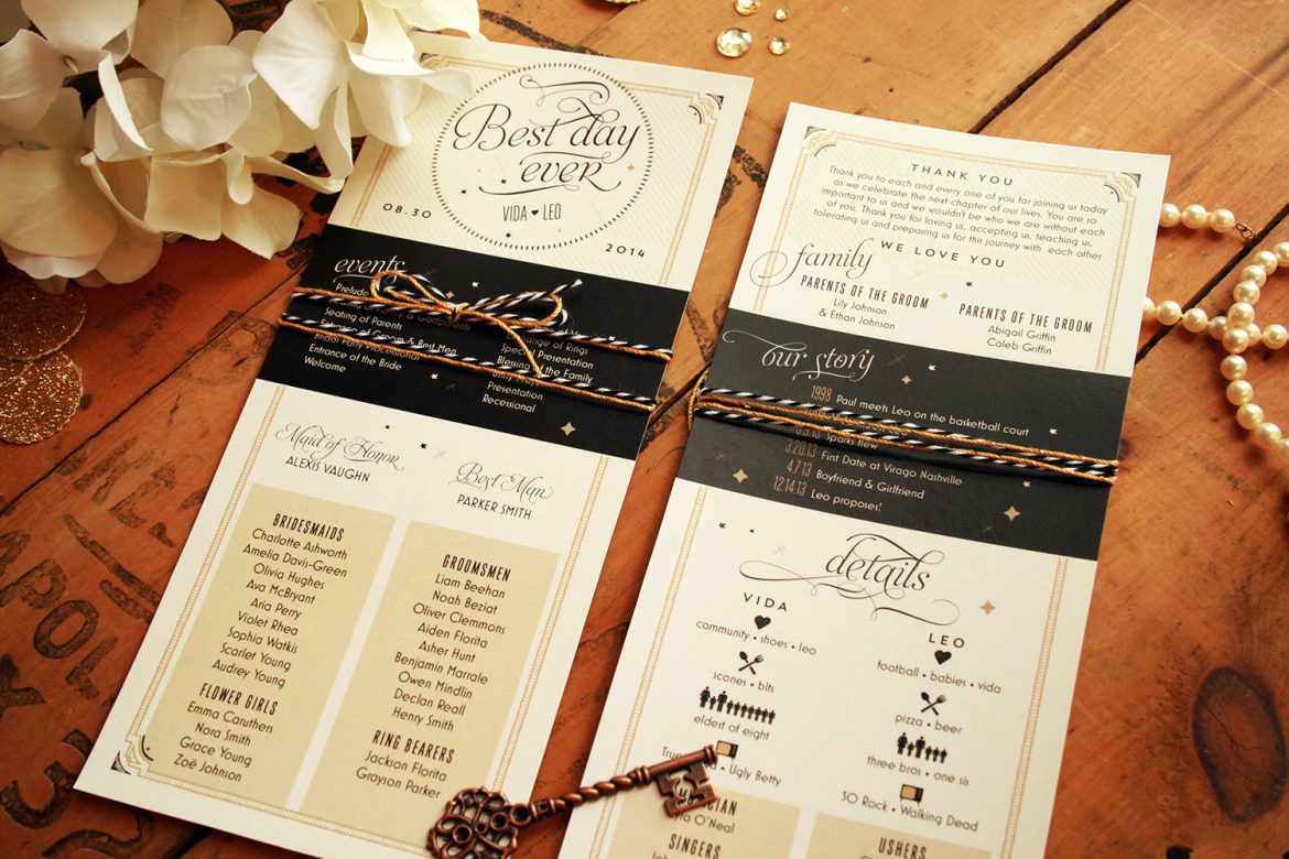 50 Most Unique Programs for Weddings (PHOTOS) | Emmaline Bride