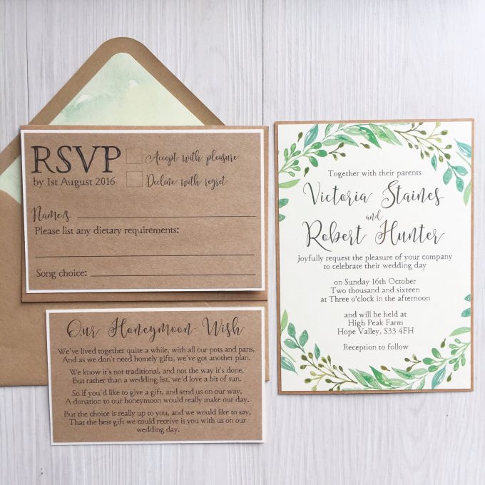 9 Beautiful + Affordable Greenery Wedding Invitations