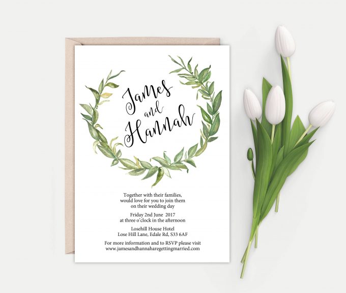 9 Beautiful + Affordable Greenery Wedding Invitations