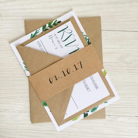 9 Beautiful + Affordable Greenery Wedding Invitations