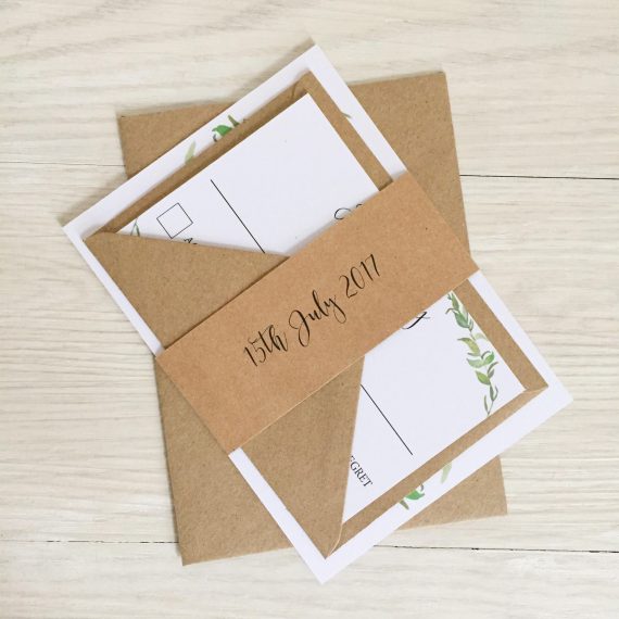9 Beautiful + Affordable Greenery Wedding Invitations