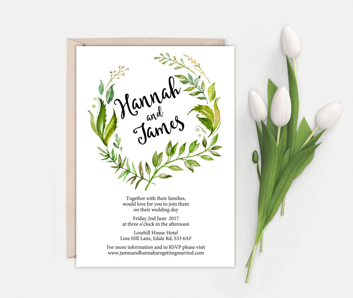 9 Beautiful + Affordable Greenery Wedding Invitations