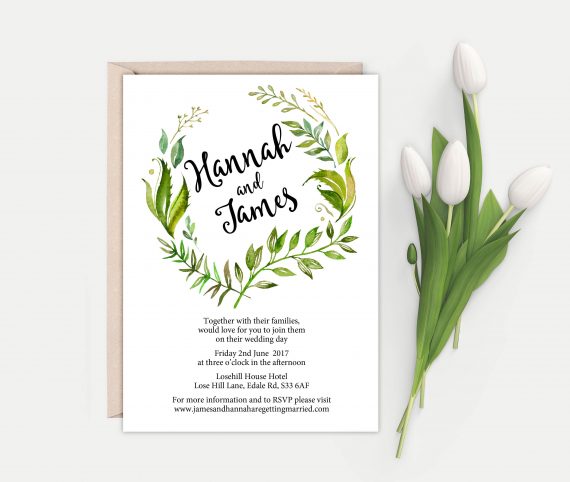 9 Beautiful + Affordable Greenery Wedding Invitations