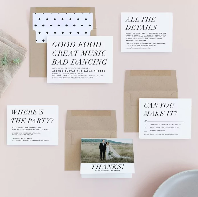 12 Simple Wedding Invites for No-Fuss Couples: Cheap + Easy!