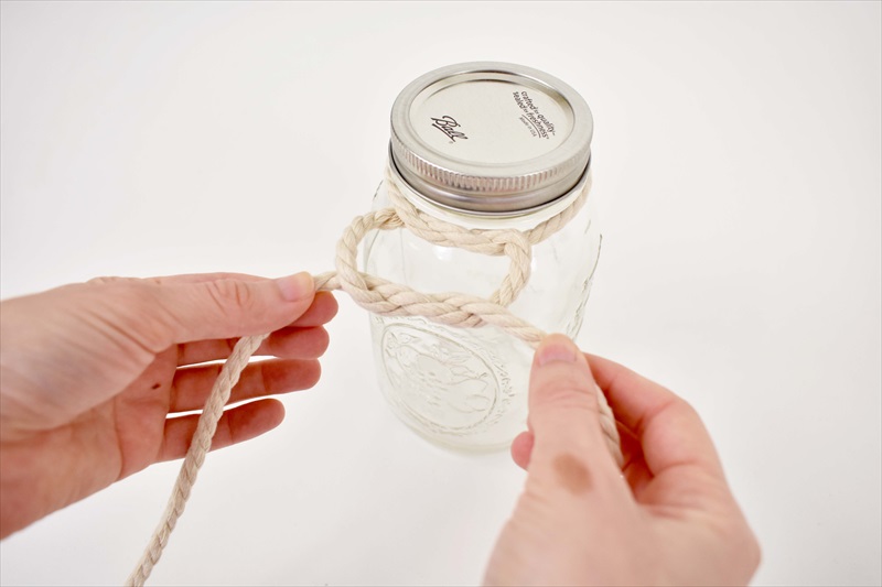 How to Make Hanging Mason Jar Vases - Aisle Decor | Emmaline Bride®