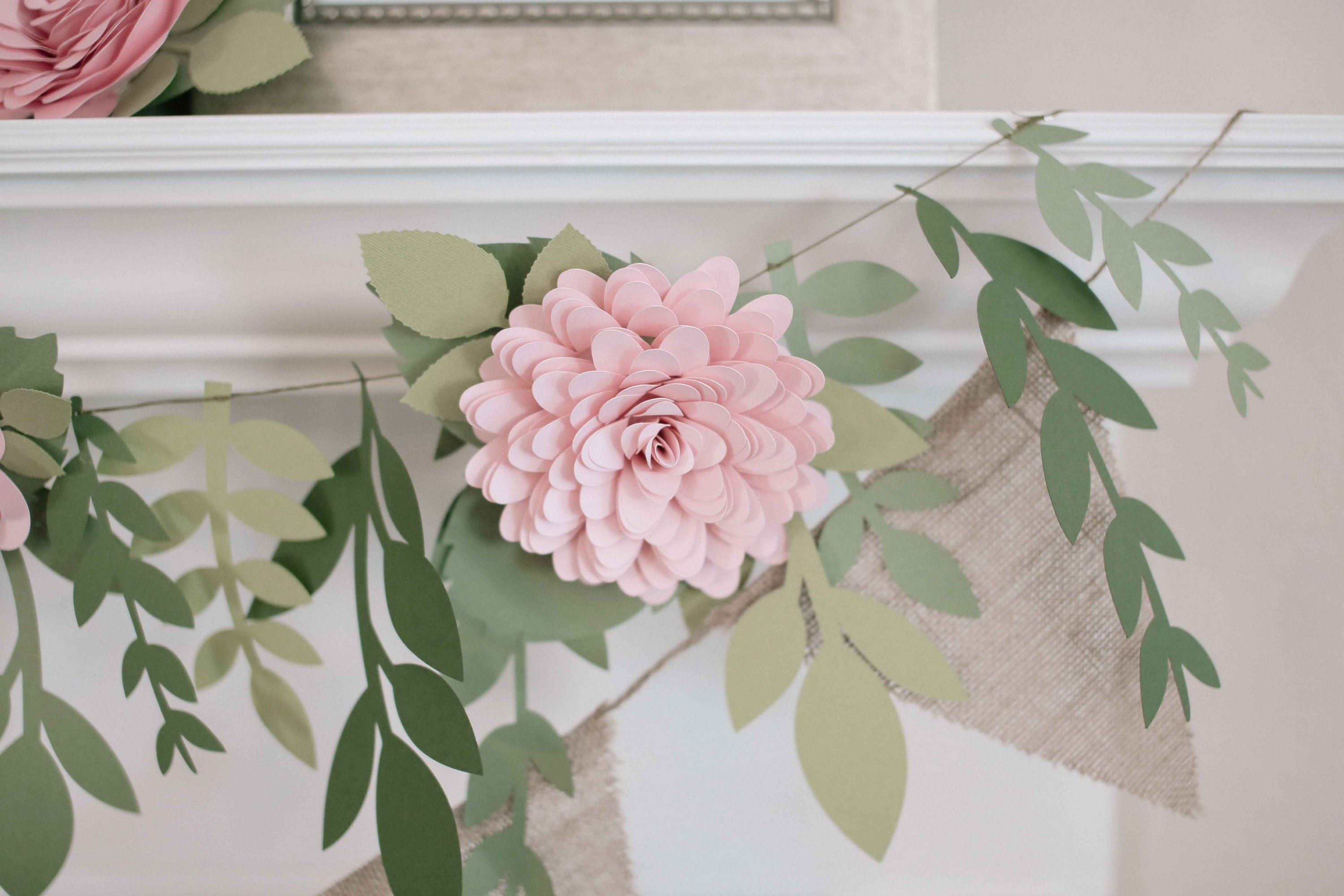 How to Decorate with Paper Garland + Flowers | Emmaline Bride