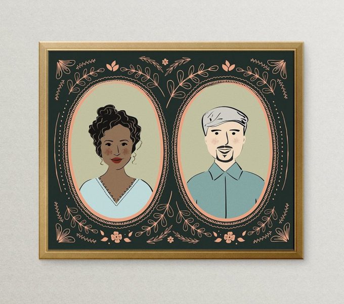This Custom Couple Illustration Makes a Fun Gift for Weddings