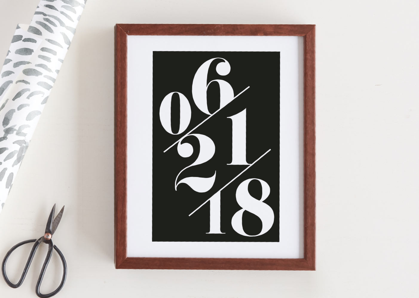 This Custom Wedding Date Art is Big + Bold | Emmaline Bride