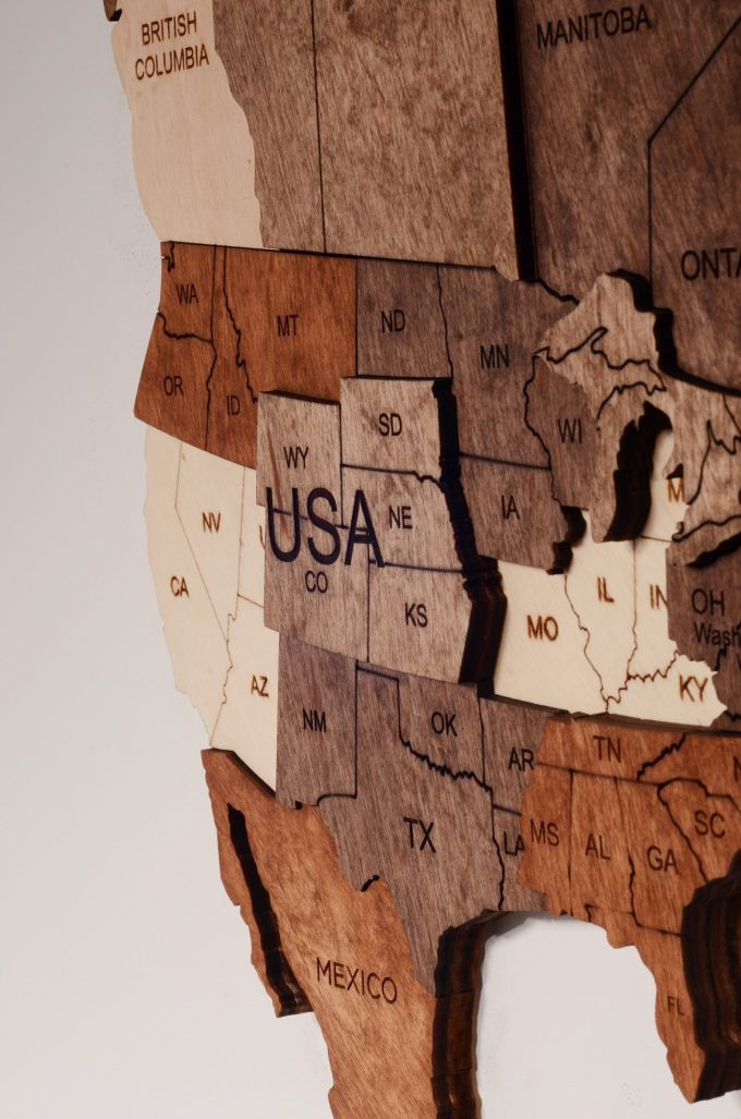 Wood Map: This Wood Wall Map of the World Makes a Great Gift