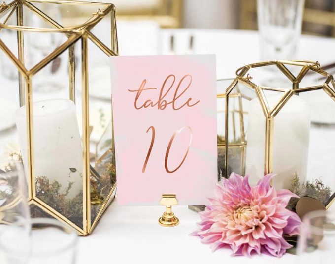 18 Unique Wedding Table Numbers That Look Beautiful | Emmaline Bride