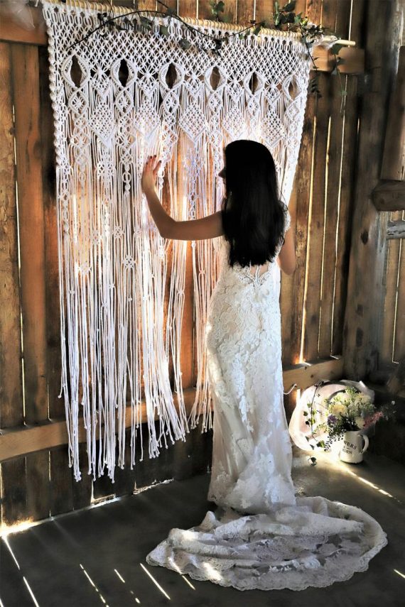 The Best Macrame Backdrops for Wedding Ceremony + Reception