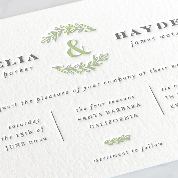 Letterpress Wedding Invitations | Emmaline Bride Wedding Blog
