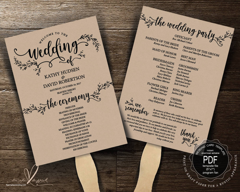 These Fan Wedding Programs Will Keep Guests Cool :) | Emmaline Bride