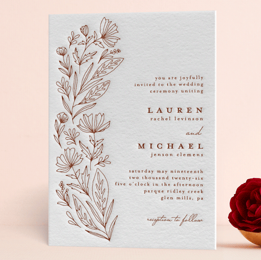 Letter press wedding invitations 60 photos - Astyledwedding.com