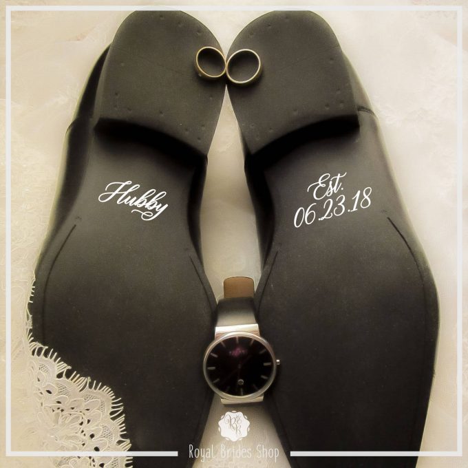 Personalized Wedding Shoe Decals for the Bride | Emmaline Bride