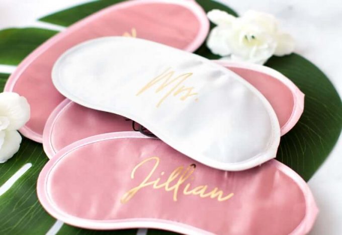 Bridesmaid Sleep Masks for Your Bachelorette Party | Emmaline Bride