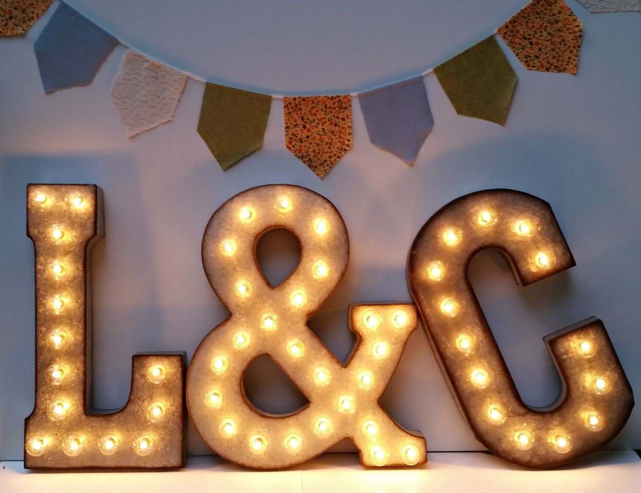 Where to Buy Large Marquee Letters for your Wedding | Emmaline Bride