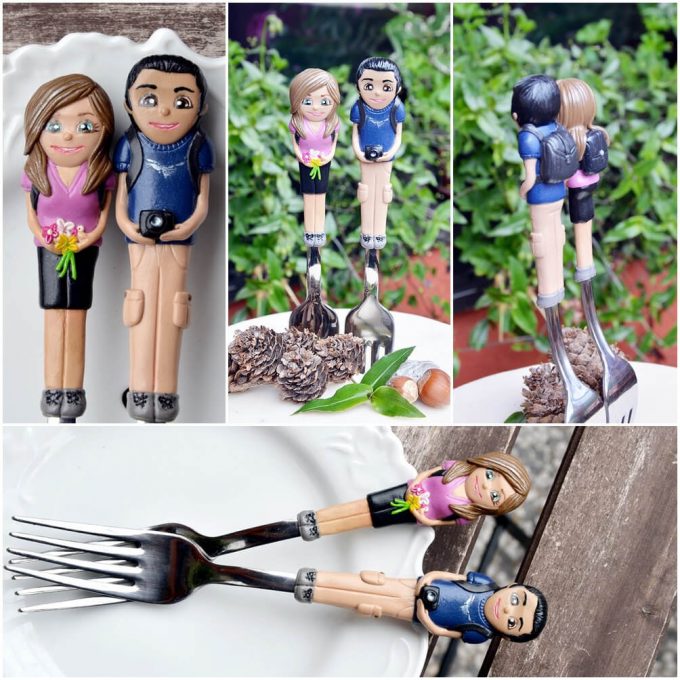 Custom Wedding Forks + Cake Topper... In One! | Emmaline Bride