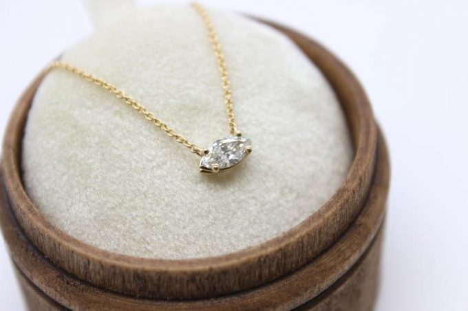 Minimalist Diamond Necklace + Build-Your-Own Jewelry | Emmaline Bride