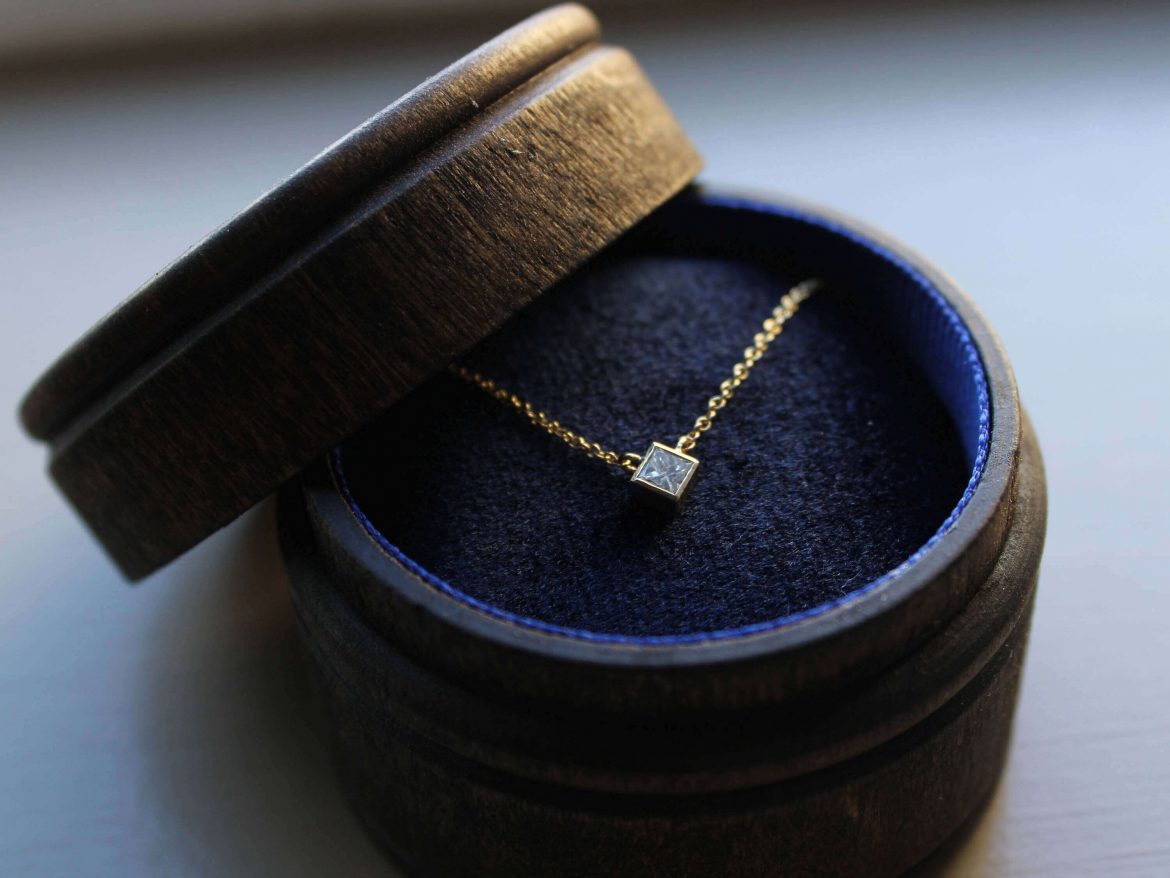 Minimalist Diamond Necklace + Build-Your-Own Jewelry | Emmaline Bride