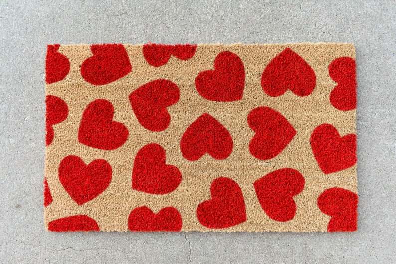 The 17 Cutest Valentine's Day Doormats on Etsy | Emmaline Bride