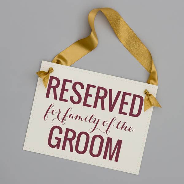 Reserved Wedding Sign for Chairs? -- Planning Advice | Emmaline Bride