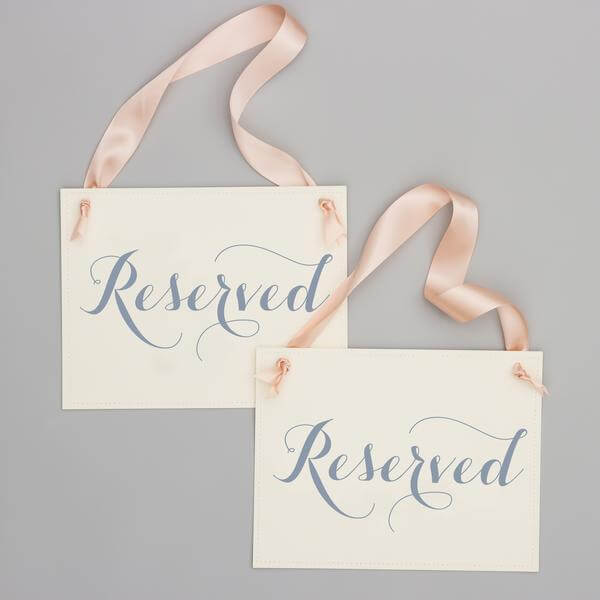 Reserved Wedding Sign for Chairs? -- Planning Advice | Emmaline Bride