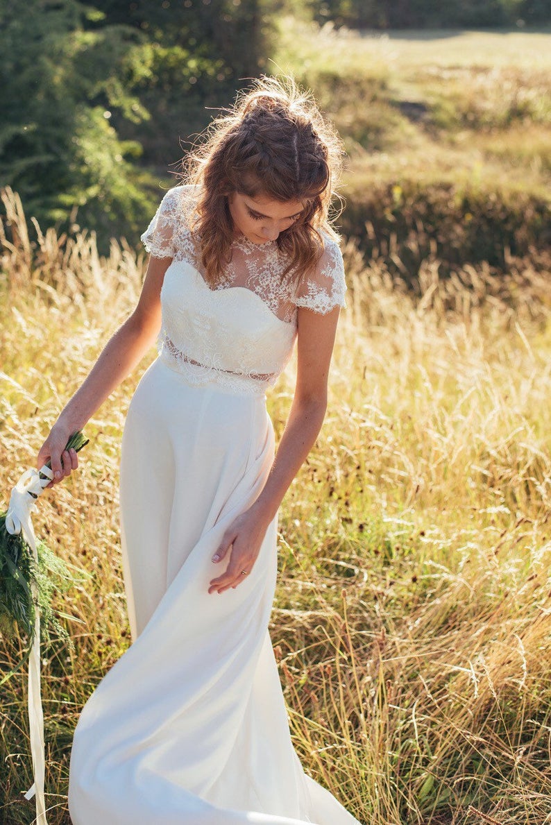 15 Best Crop Top Wedding Dresses + Separates for 2024